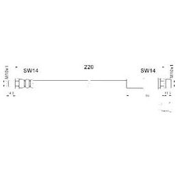 ATE Bremsschlauch 24.5113-0220.3 hinten rechts links f&uuml;r VAG 443611775F 803611775 803611707