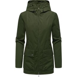Outdoorjacke Ragwear "Outdoorjacke Monadetta B", Damen, Gr. XXL, gr&uuml;n (schwarz olive), Obermaterial: 65% Polyester PES. 35% Baumwolle CO. Obermaterial: Futter: 100% Polyester PES., Jacken Outdoorjacke