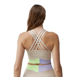 Born Sporttop 'Kalinda' Damen Gr&ouml;&szlig;e S beige / apfel / lila