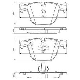 Bosch Bremsbelagsatz, Scheibenbremse 0 986 494 294 hinten rechts links f&uuml;r ALPINA ROLLS-ROYCE BMW 34216763012 34216793025 34210403290
