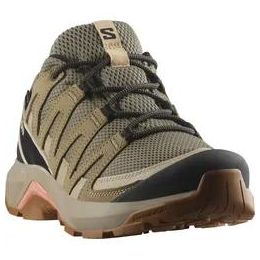 Wanderschuh Salomon "X-ADVENTURE RECON GORE-TEX W", Damen, Gr. 43, rosa (falcon, desert tan, hyma pink), Leder, Textil, Schuhe Wanderschuh, wasserdicht dank Gore-Tex Membrane