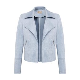 Jackenblazer Cartoon "Blazer-Jacke mit offenem Saum", Damen, Gr. 38, blau (blau blizzard), Obermaterial: 90% Polyester PES. 10% Elasthan EL., Blazer Jackenblazer