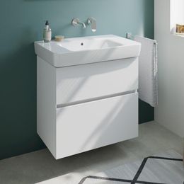 Geberit Renova Plan Waschtisch, evineo ineo5 evo Unterschrank B: 75 cm, 2 Ausz&uuml;ge, mit Griffmulde,, 501696008+BE0988WM,