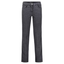 Stretch-Hose Betty Barclay "Stretch-Hose mit elastischem Bund", Damen, Gr. 34, EURO, grau (grau denim), Obermaterial: 81% Baumwolle CO. 17% Polyester PES. 2% Elasthan EL., Hosen Stretch-Hose