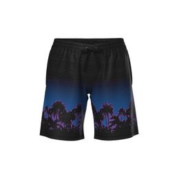 Ulla Popken Shorts Damen Gr&ouml;&szlig;e 46/48 blau / lila / schwarz