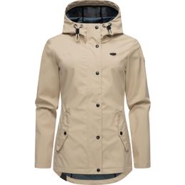 Softshelljacke Ragwear "Softshelljacke Margge Shell", Damen, Gr. L, beige (sand), Obermaterial: 100% Polyester PES. Obermaterial: Futter: 100% Polyester PES., Jacken Softshelljacke