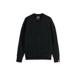 Scotch & Soda Sweater SCOTCH & SODA "Strickpullover Soft Knit Regular Fit Crew Neck", Herren, Gr. M, grau (dunkelgrau), Obermaterial: 62% Polyacryl PAN. 30% Nylon NY. 6% Wolle mw. 2% Elasthan EL., Sweatshirts Sweater