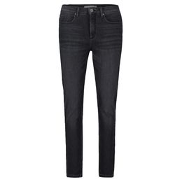 BETTY & CO Relaxhose BETTY & CO "Basic-Jeans mit Waschung", Damen, Gr. 38, EURO, grau (dunkelgrau denim), Obermaterial: 94% Baumwolle CO. 5% Polyester PES. 1% Elasthan EL., Hosen Relaxhose