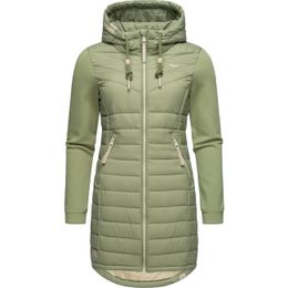Steppmantel Ragwear "Steppmantel Lucinda Long II", Damen, Gr. S, gr&uuml;n (light olive24), Obermaterial: 100% Polyester PES. Obermaterial: Futter: 100% Polyester PES. 100% Polyester PES., M&auml;ntel Steppmantel