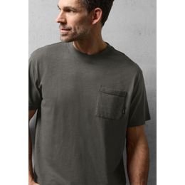 Street One MEN Herren T-Shirtoil grau, Gr. S, unifarben, Jersey, 100% Baumwolle, Shirts, aus reiner Baumwolle
