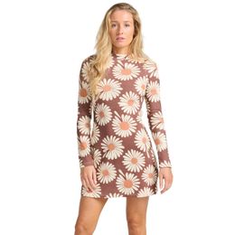 Minikleid Billabong "Everleigh Mock", Damen, Gr. XL, US-Gr&ouml;&szlig;en, espresso, Obermaterial: 57% Walkfrottier, 43% Microfaser;, Kleider Minikleid