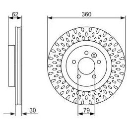 Bosch Bremsscheibe 0 986 479 578 vorne rechts links bel&uuml;ftet 360mm f&uuml;r LEXUS LAND ROVER TOYOTA LR038934 SDB000623 435120W060