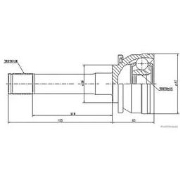 Herth+Buss JAKOPARTS Gelenksatz, Antriebswelle J2825018 vorne rechts links f&uuml;r MITSUBISHI MB620252 MB886761 MB620253