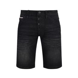 Jeansshorts INDICODE "Shorts IDAlessio", Herren, Gr. L, N-Gr, schwarz, Web, Obermaterial: 98% Baumwolle CO. 2% Elasthan EL., unifarben, regular fit kurz, Jeans Jeansshorts