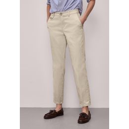 Street One Damen Chinohose, beige, Gr. 38, unifarben, Web, 97% Baumwolle, 3% Elasthan, Hosen, soft