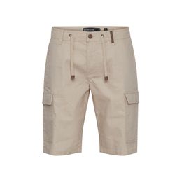 Cargoshorts INDICODE "Cargoshorts IDMosato", Herren, Gr. L, N-Gr, beige (fog), Obermaterial: 55% Leinen LI. 45% Baumwolle CO., Hosen Cargoshorts