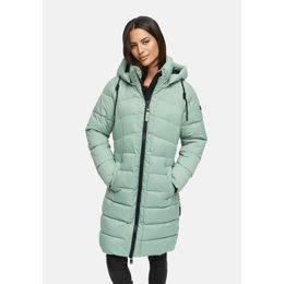 Winterjacke Marikoo "Marikoo Kaltn&auml;schen Damen Winter Steppmantel Jacke N075", Damen, Gr. XL, gr&uuml;n (smokey mint), Obermaterial: 100% Polyester PES., Jacken Winterjacke