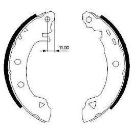 Bosch Bremsbackensatz 0 986 487 295 hinten rechts links f&uuml;r ALFA ROMEO LANCIA FIAT
