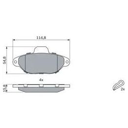 Bosch Bremsbelagsatz, Scheibenbremse 0 986 461 119 vorne rechts links f&uuml;r ALFA ROMEO FIAT LANCIA 71769056 9948045 9948054