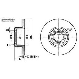 ATE Bremsscheibe 24.0113-0113.1 vorne rechts links voll 274mm f&uuml;r MERCEDES-BENZ 1154211312 A1154211312 A1154200272