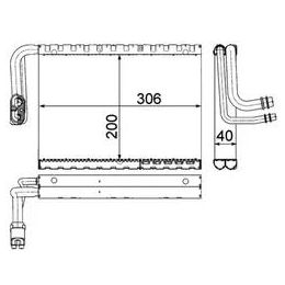Mahle Verdampfer, Klimaanlage BEHR HELLA SERVICE *** PREMIUM LINE AE 92 000P f&uuml;r MERCEDES-BENZ A2048300258 2048300258