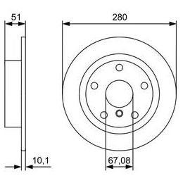 Bosch Bremsscheibe 0 986 479 C92 hinten rechts links voll 280mm f&uuml;r MINI BMW 34216799367 34216864141 34216861013