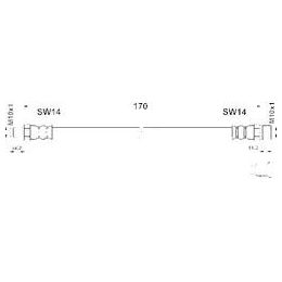 ATE Bremsschlauch 24.5113-0170.3 hinten rechts links f&uuml;r VAG 7D0611775C