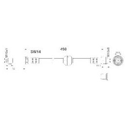 ATE Bremsschlauch 24.5140-0498.3 vorne rechts links f&uuml;r MERCEDES-BENZ A6394280335 6394281235 6394280335