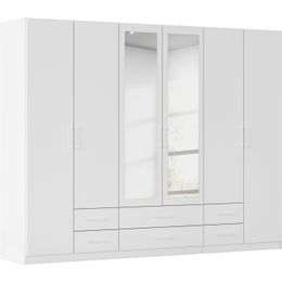 Kleiderschrank Rauch "Schrank Garderobe Ankleide GAMMA Breiten 91/136/181/226/271/315/360 cm", alpinwei&szlig;, griffe wei&szlig;, B:271cm H:210cm T:54cm, Holzwerkstoff, Schr&auml;nke, Kleiderschrank, verschiedene Griff-Varianten, mit Spiegel TOPSELLER MADE IN GERMANY, Topseller