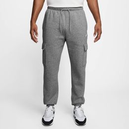 Sporthose Nike Sportswear "W J BRK FLC PANT 24", Damen, Gr. S, N-Gr, dk grau heather, lt smoke grau, wei&szlig;, Obermaterial: 80% Baumwolle, 20% Polyester, Hosen Sporthose, leichtes Material, bequeme Passform, sportlicher Stil