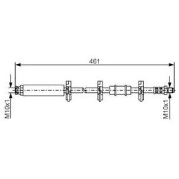 Bosch Bremsschlauch 1 987 476 463 vorne rechts f&uuml;r PEUGEOT FIAT CITRO&Euml;N LANCIA 4567862 480635 0000071736954
