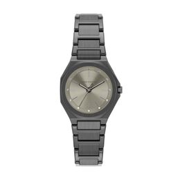 Quarzuhr Armani Exchange, anthrazit, grau, Armbanduhren, Damen, Quarzuhr, Armbanduhr, Damenuhr, Edelstahlarmband, analog, Glassteine