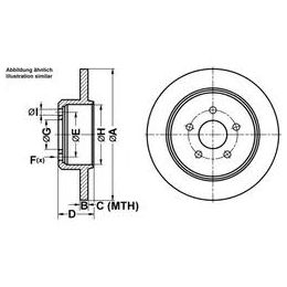 ATE Bremsscheibe 24.0109-0146.1 hinten rechts links voll 270mm f&uuml;r CHRYSLER 04509553 04509553AC 04509553AB