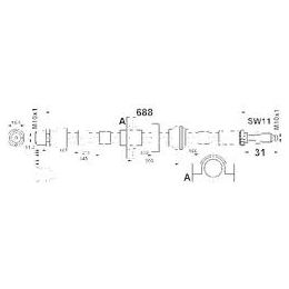 ATE Bremsschlauch 24.5118-0688.3 vorne rechts links f&uuml;r BMW 34326775261