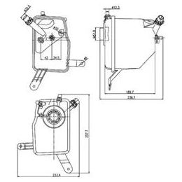Mahle Ausgleichsbeh&auml;lter, K&uuml;hlmittel CRT 205 000S mit K&uuml;hlmittelstandsensor schwarz f&uuml;r BMW 17137519219 17137542986 7519219