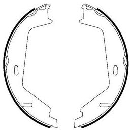ATE Bremsbackensatz, Feststellbremse 03.0137-0450.2 hinten rechts links f&uuml;r VOLVO 272398 31262869 274271