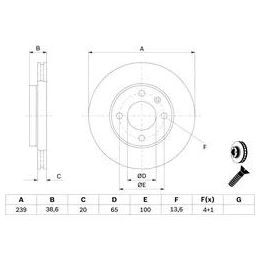 Bosch Bremsscheibe 0 986 478 017 vorne rechts links bel&uuml;ftet 239mm f&uuml;r SKODA VW SEAT AUDI 321615301A 321615301B 321615301C