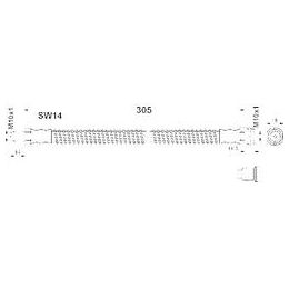 ATE Bremsschlauch 24.5172-0305.3 hinten rechts links f&uuml;r MERCEDES-BENZ A2044200348 2044201048 2044200348