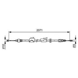 Bosch Seilzug, Feststellbremse 1 987 482 242 f&uuml;r FORD 6G912B700EH 6G912B700EG 1711718