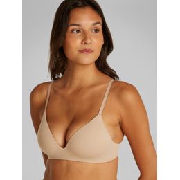 Damen Schalen-BH "WIRE FREE T SHIRT BRA", Calvin Klein Underwear, Gr. 80, beige, Obermaterial: 79% Polyamid, 21% Elasthan, unifarben, Basic, BHs,