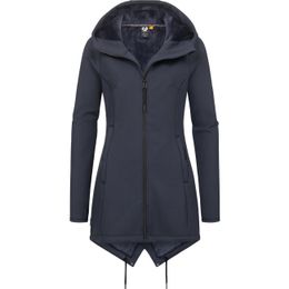 Sweatjacke Ragwear "Sweatjacke Wingi", Damen, Gr. M, blau (navy), Obermaterial: 95% Polyester PES. 5% Elasthan EL., Sweatjacken Sweatjacke