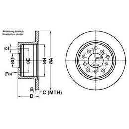 ATE Bremsscheibe 24.0111-0127.1 hinten rechts links voll 279mm f&uuml;r VAUXHALL OPEL 90272330 90272329 569201