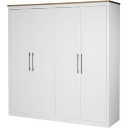 Kleiderschrank OTTO HOME "B&uuml;sum Schlafzimmer Schrank", wei&szlig;, B:200cm H:210cm T:60cm, Holzwerkstoff, MDF, Schr&auml;nke, Kleiderschrank, Schlafzimmerschrank Landhaus Design Garderobe Schrank Bestseller