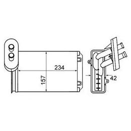 Mahle W&auml;rmetauscher, Innenraumheizung AH 19 000S f&uuml;r SKODA VW SEAT CUPRA AUDI 1H1819031B 1H1819030A