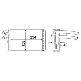 Mahle W&auml;rmetauscher, Innenraumheizung ah54000s f&uuml;r AUDI CUPRA