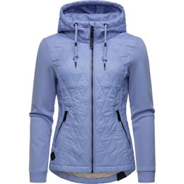 Outdoorjacke Ragwear "Outdoorjacke Lucinda", Damen, Gr. L, blau (blau024), Obermaterial: 100% Polyester PES. Obermaterial: 100% Baumwolle CO. Futter: 100% Polyester PES. 100% Polyester PES., Jacken Outdoorjacke