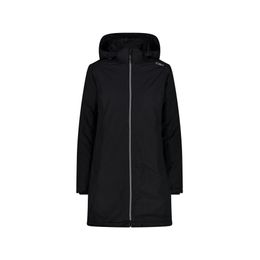 CMP Halbmantel, Funktionsjacke, Parka WOMAN COAT ZIP HOOD in Schwarz | Gr.: 44