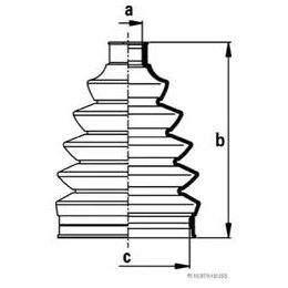Herth+Buss JAKOPARTS Faltenbalgsatz, Antriebswelle J2860907 vorne rechts links f&uuml;r CHEVROLET 96245309
