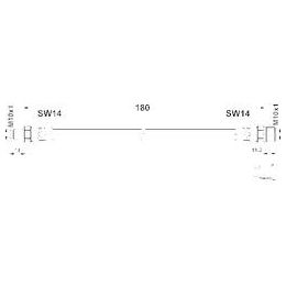 ATE Bremsschlauch 83.6104-0180.3 hinten rechts links f&uuml;r VAG 803611707A 4A0611775B