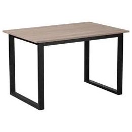 Esstisch OTTO HOME "Barcell", eichefarben, schwarz, B:120cm H:75cm T:80cm, Tische, Esstisch, schwarzes Metallgestell, Plattenvarianten w&auml;hlbar, sowie Gr&ouml;&szlig;en